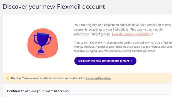 The new Flexmail contact management | Flexmail