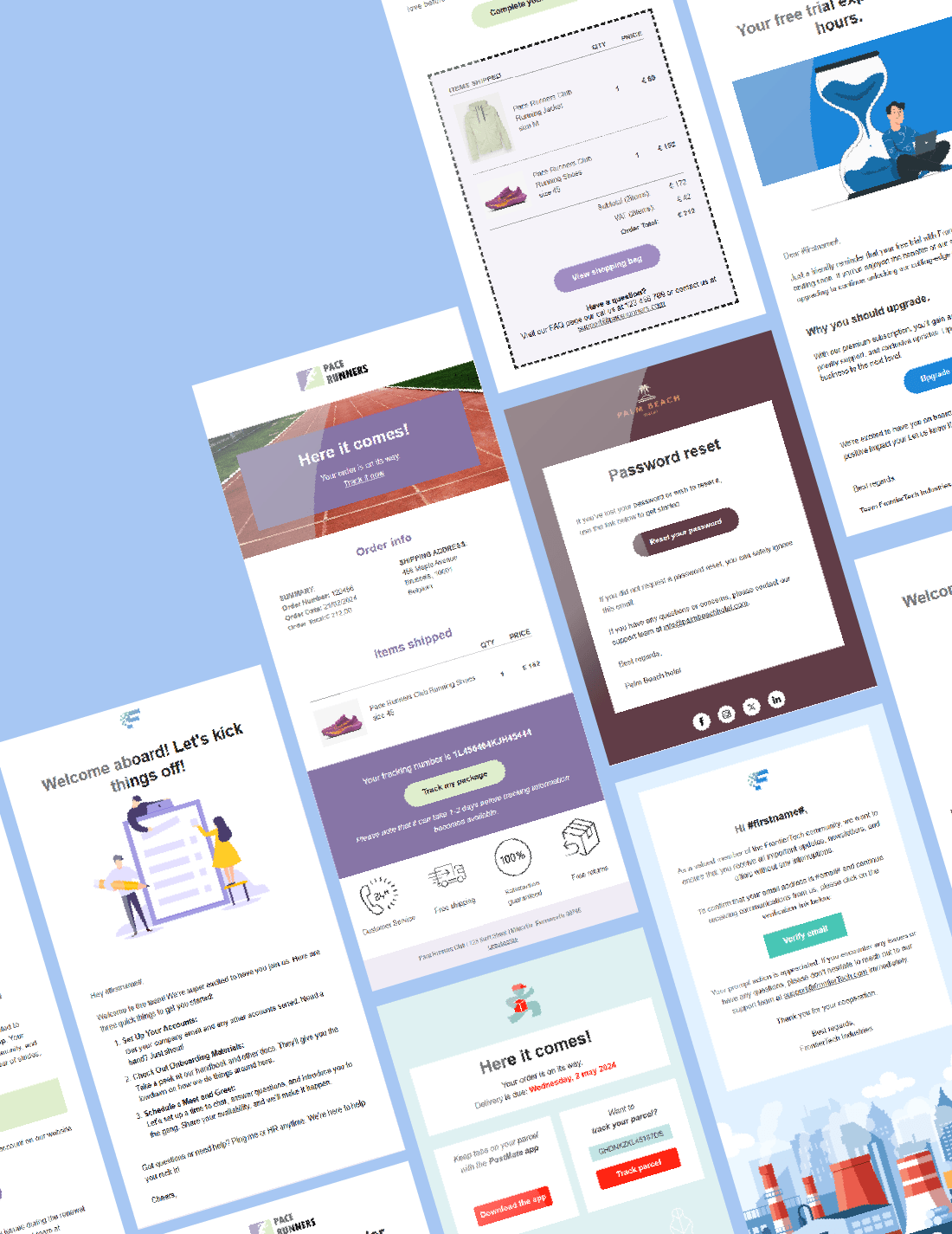 Templates for your transactional emails | Flexmail
